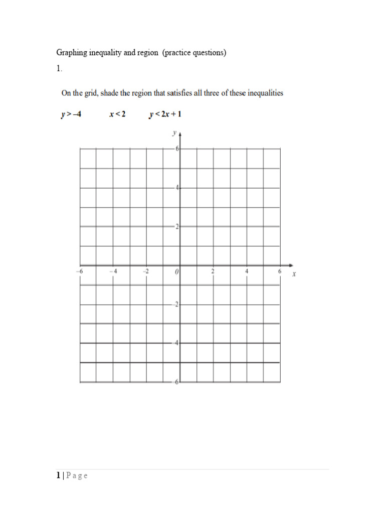 Graphing Inequality and Region - 202508191000 - 06677 | PDF