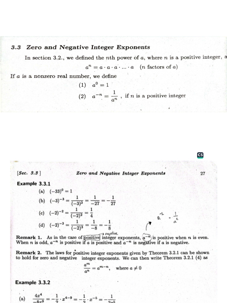 Exponents and Polynomials | PDF