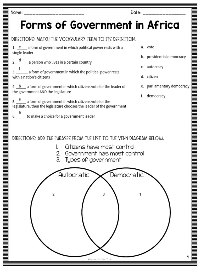 Forms of Government Africa ANNOTATE YOU DO SE | PDF | Democracy ...