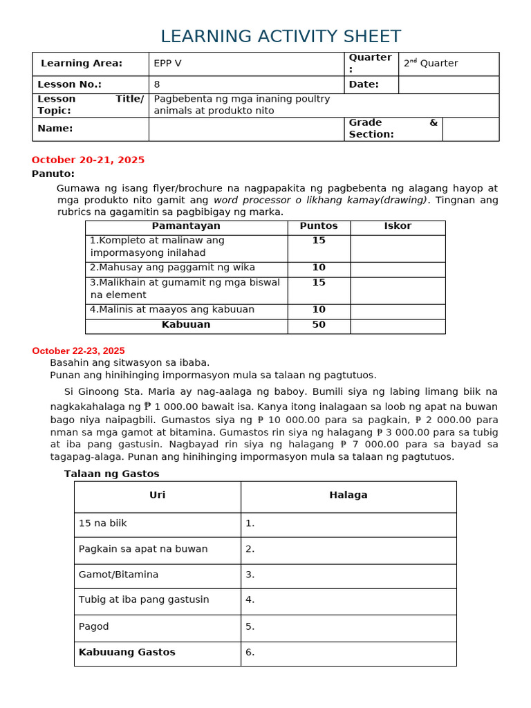LAS-EPP-WEEK-8 | PDF