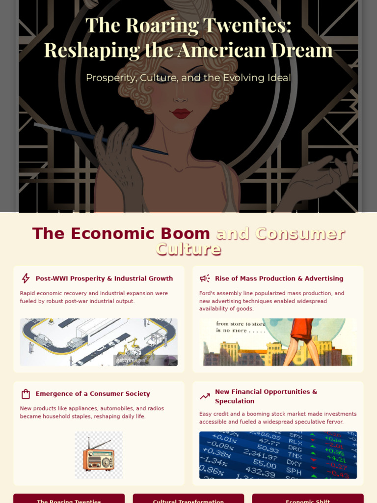 1920s Context and American Dream | PDF | Roaring Twenties | American Dream