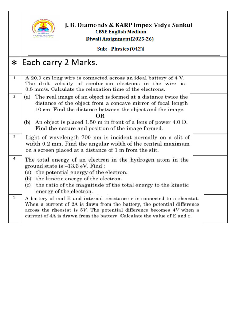 Diwali Assignment - Repaired | PDF