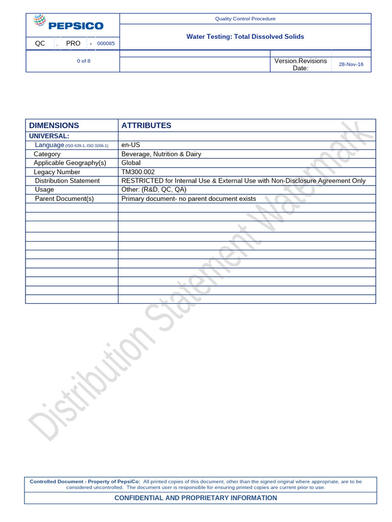 Total Dissolved Solids Water Testing Guide | PDF | Chemistry | Applied ...