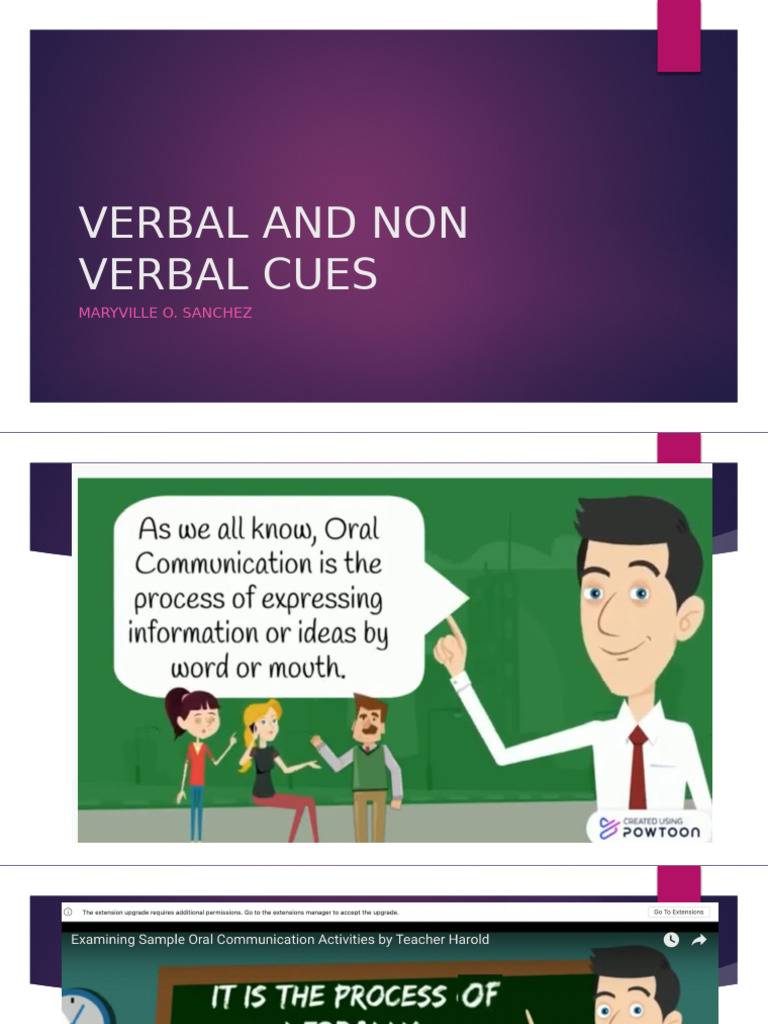 Oral and Verbal Cues No Videopptx | PDF