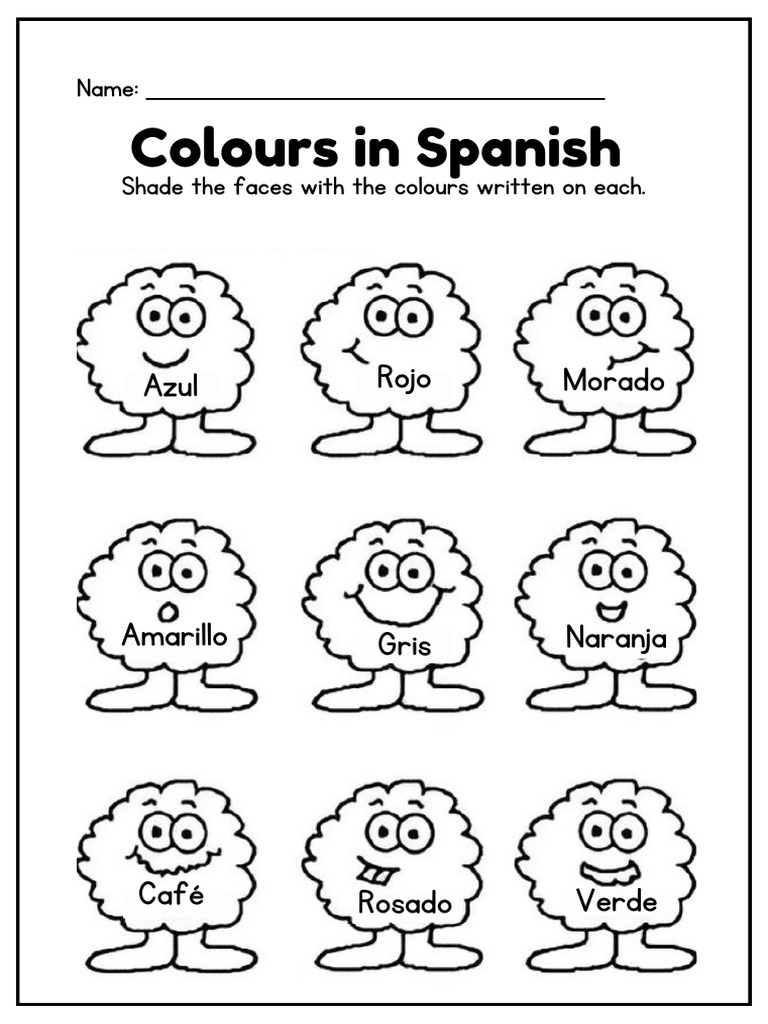 Colours in Spanish (Worksheet) 20240927 002151 0000 | PDF