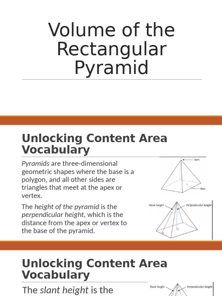 Volume of The Rectangular Pyramid | PDF