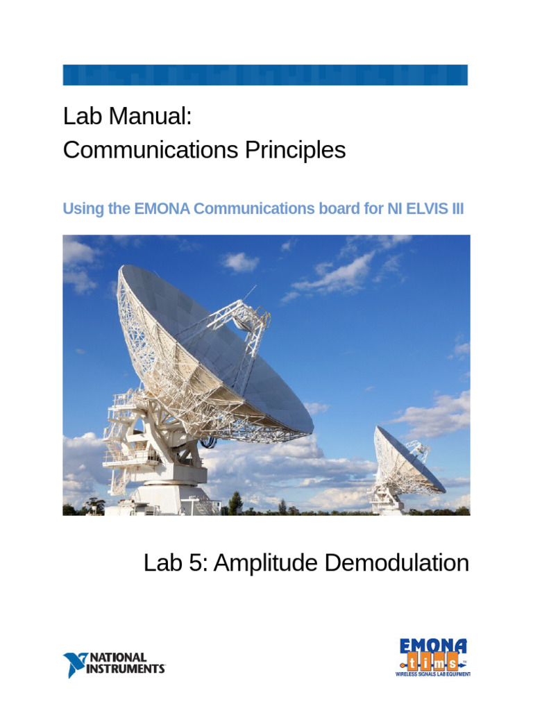 Amplitude Demodulation Lab Manual | PDF | Detector (Radio) | Electronics