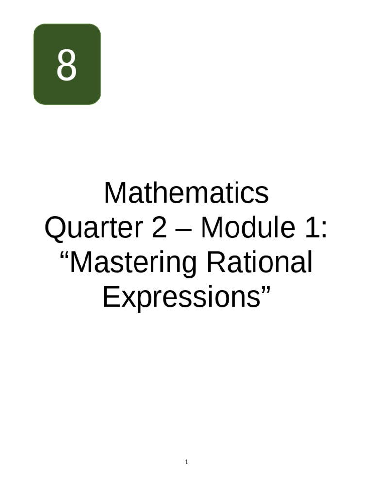 Mastering Rational Expressions Guide | PDF | Factorization | Division ...