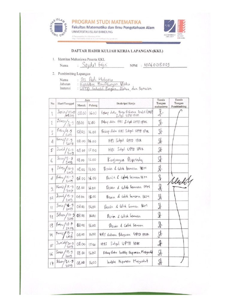 Program Studi Matematika | PDF