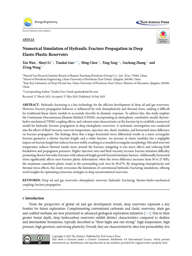 Numerical Simulation of Hydraulic Fracture Propaga | PDF | Fracture ...