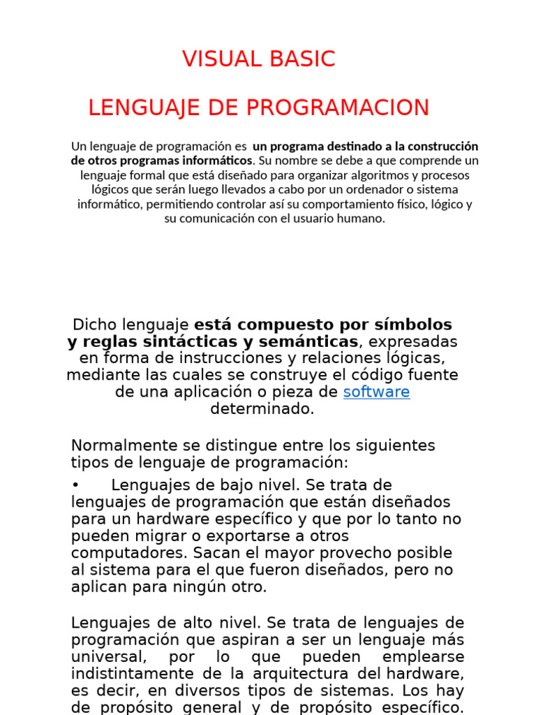 Lenguaje de Programacion | PDF | Lenguaje de programación | Programación de computadoras
