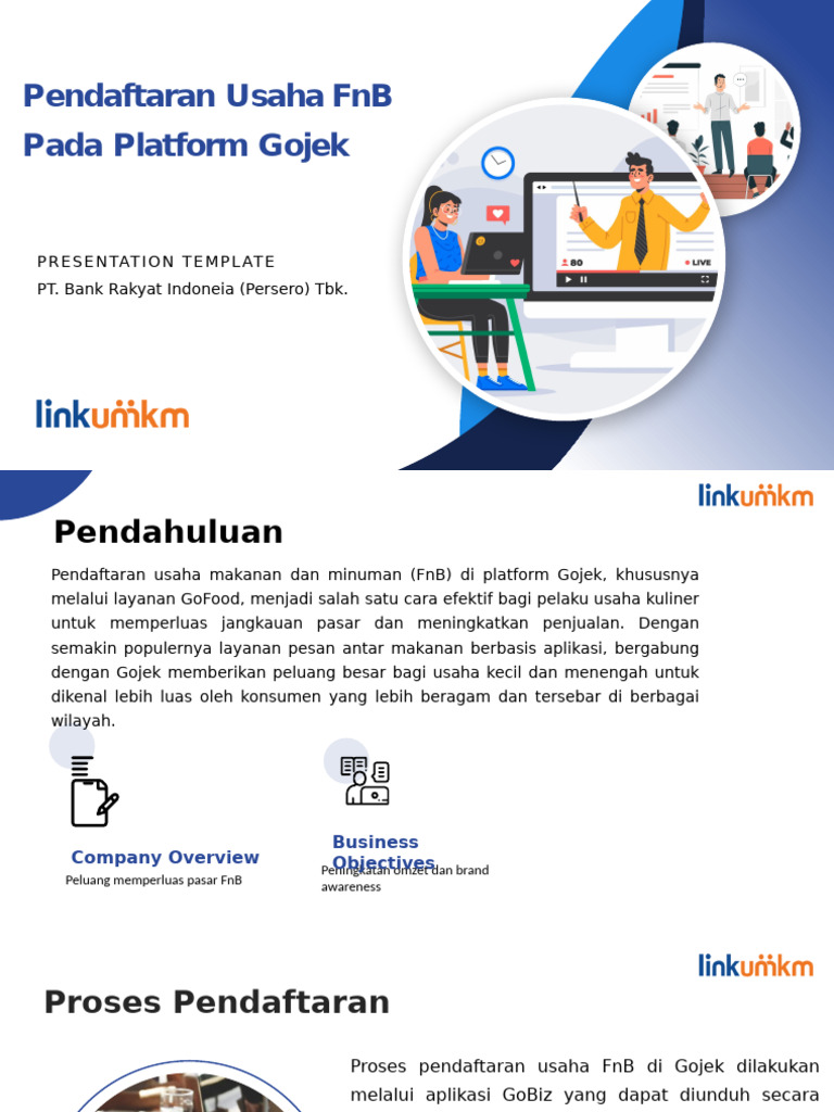 Pendaftaran Usaha FnB di Gojek | PDF