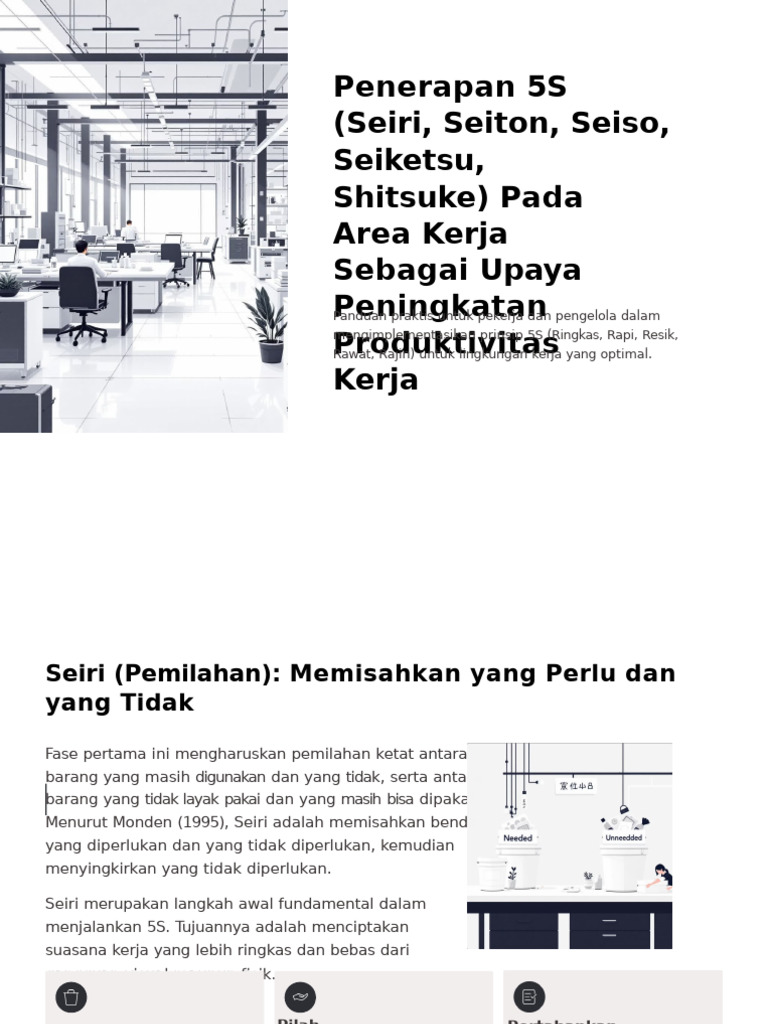 Penerapan 5S untuk Produktivitas Kerja | PDF