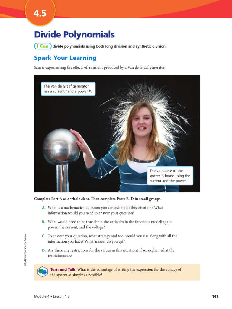 Algebra 2 Unit 2 Lesson 4.5 SE | PDF | Division (Mathematics ...