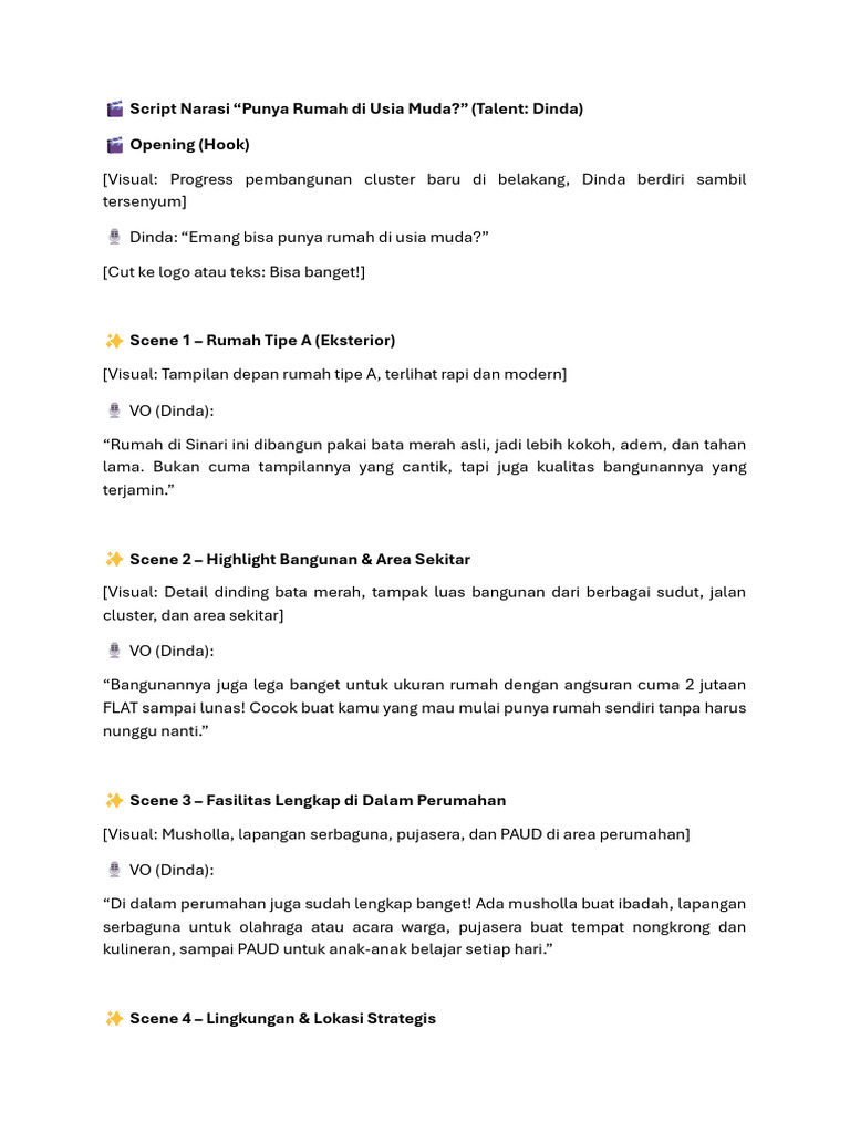 ? Script Narasi | PDF