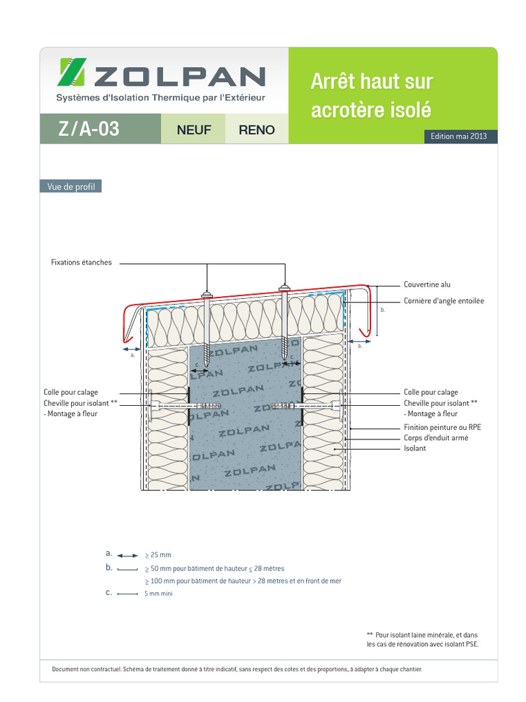 Isolation acrotère : Guide de mise en œuvre | PDF | Matériaux de ...