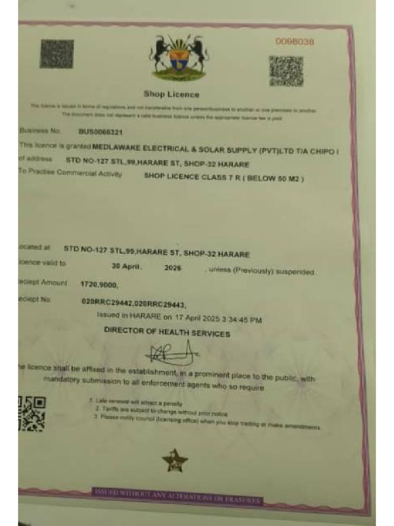 Shop Licence | PDF