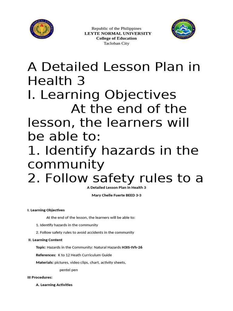 Natural Hazards Lesson Plan for Kids | PDF | Natural Disasters | Hazards