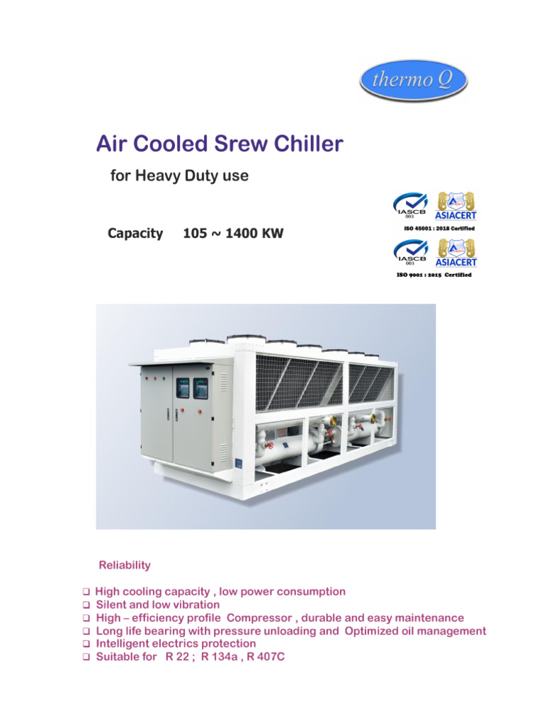 Air Cooled Screw Chiller - A | PDF