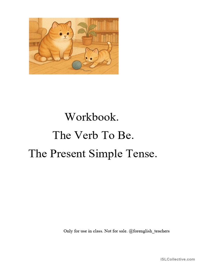 Present Simple Verb To Be Workbook | PDF | Linguistics | Chess