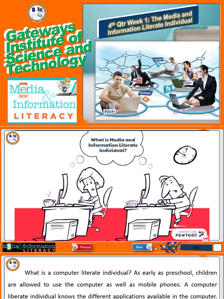Week 1 The Media and Informatiin | PDF | Information | Learning