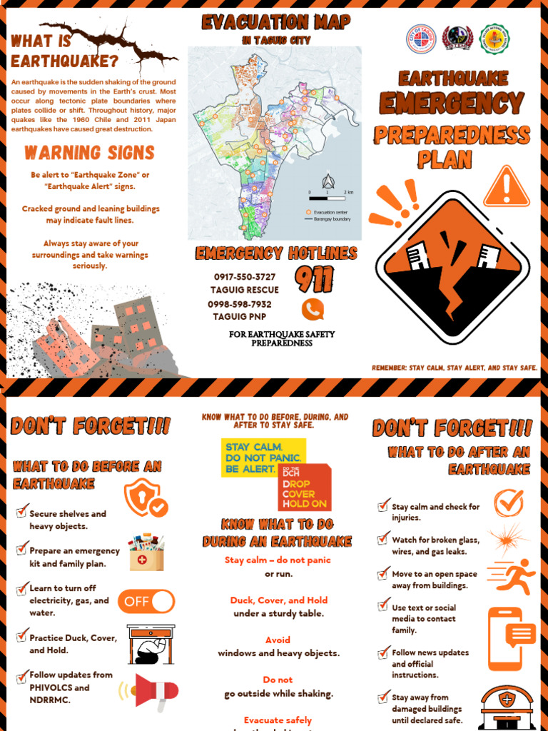 Earthquake Preparedness Guide for Taguig | PDF | Earthquakes | Disasters