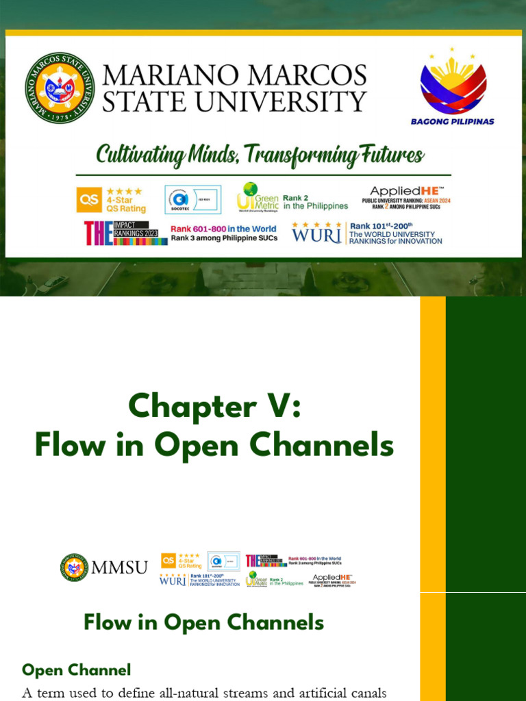 Flow Dynamics in Open Channels | PDF | Civil Engineering | Fluid Mechanics