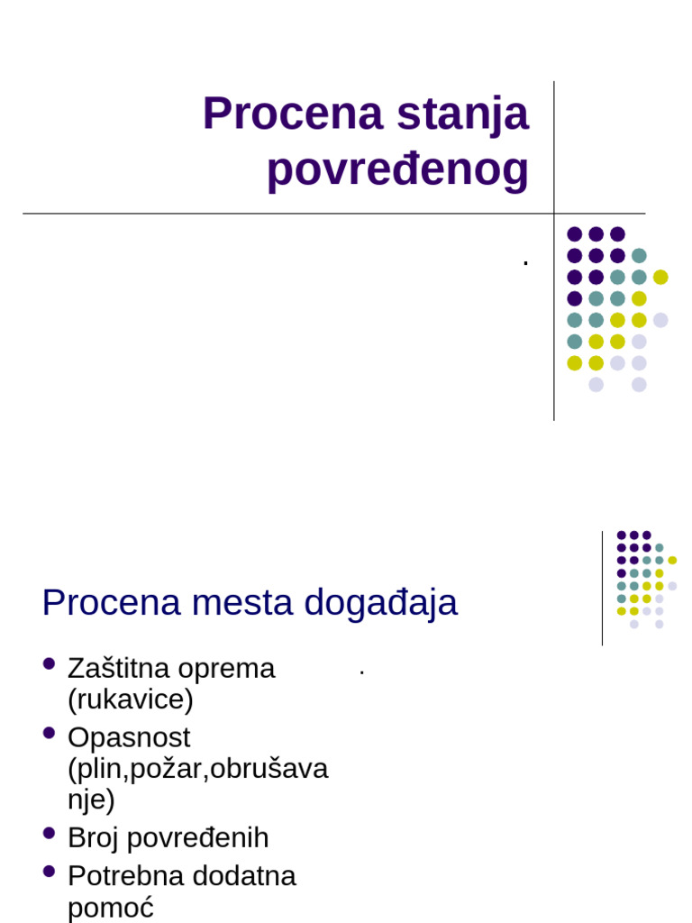2.procena Stanja Povređenog | PDF