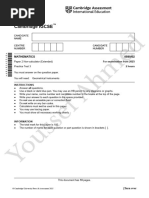IGCSE Maths Formula Sheet 2026 | PDF