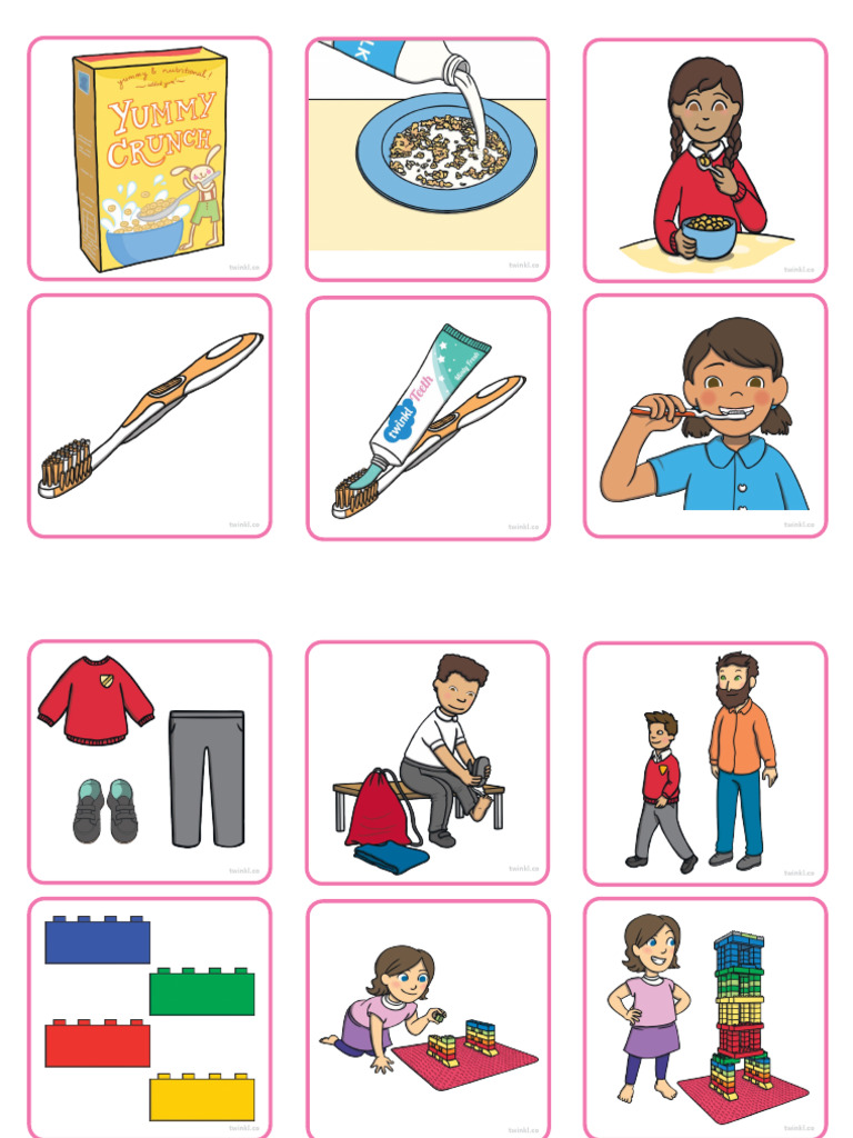 T M 32781 My Day First Next and Then 3 Step Sequencing Cards Ver 7 | PDF
