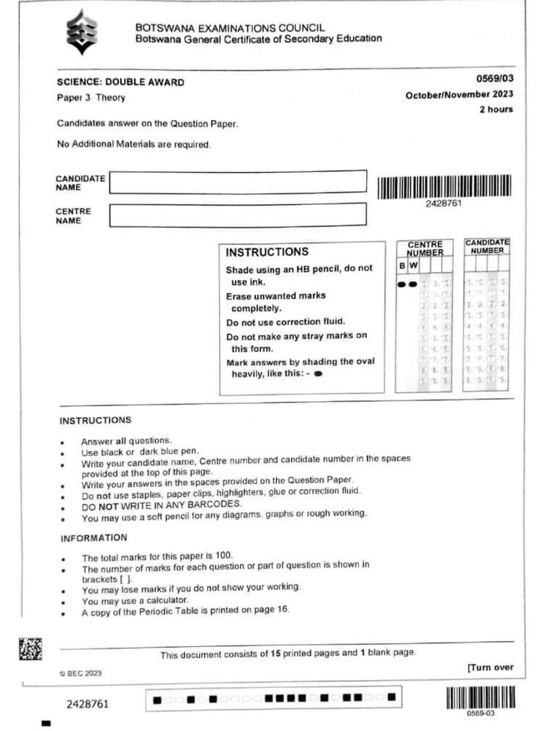 Bgcse Sda Paper 2023 | PDF