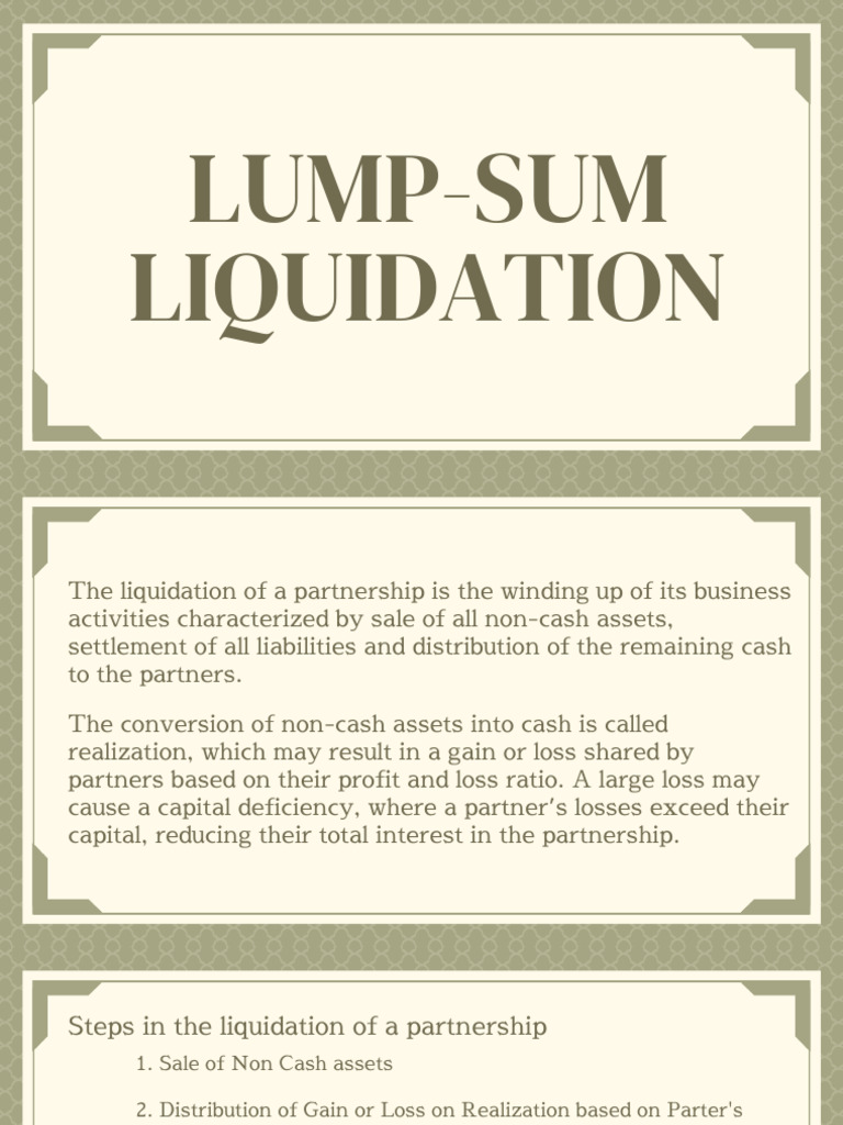 Lump-Sum-Liquidation 20251017 091233 0000 | PDF | Partnership | Liquidation