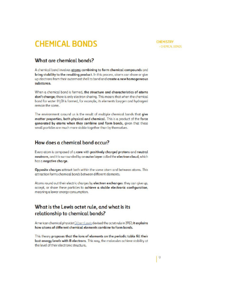 Chemical Bonding Notes | PDF