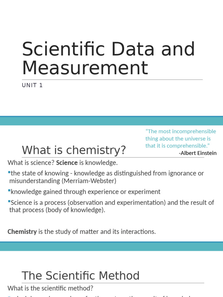 Understanding Scientific Data in Chemistry | PDF | Significant Figures ...