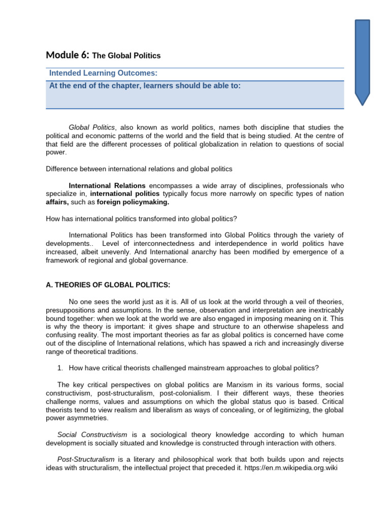 Understanding Global Politics and Capitalism | PDF | Capitalism ...