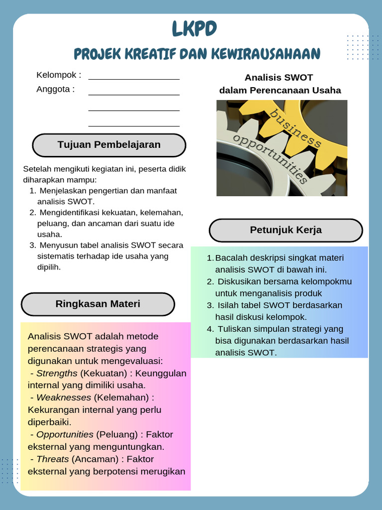 LKPD Analisis Swot | PDF