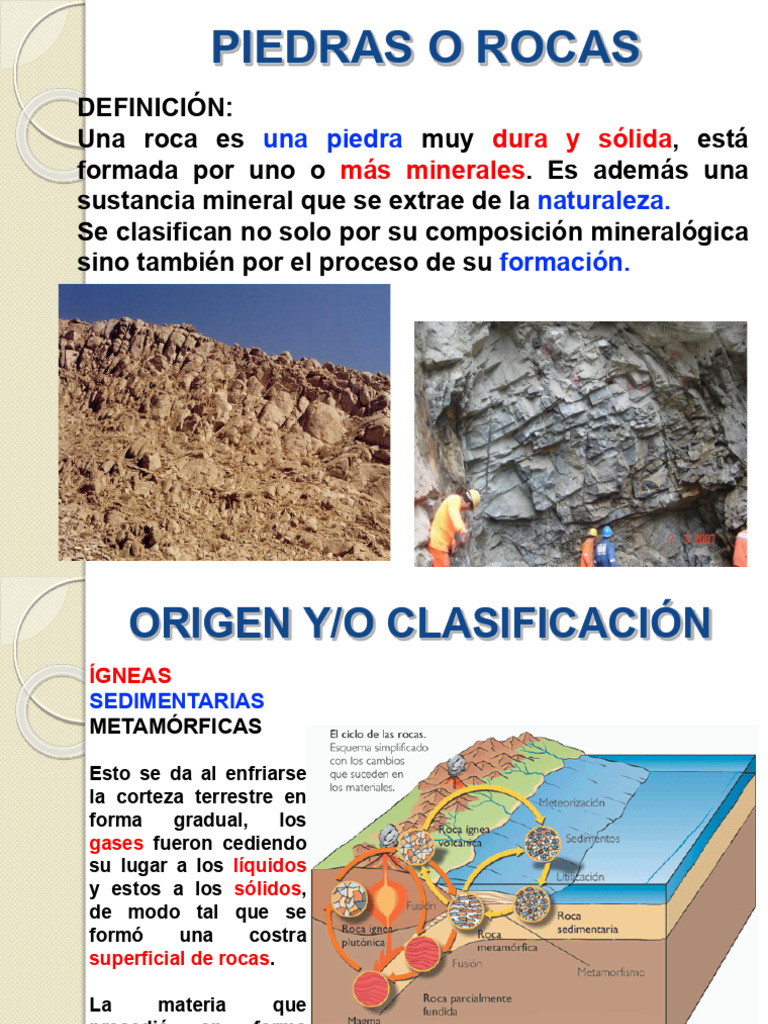 Tipos y Usos de Rocas en Construcción | PDF | Roca (geología) | Roca ígnea
