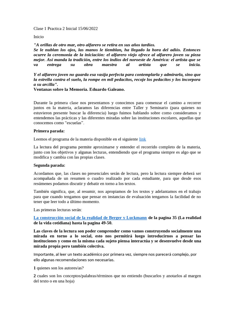 Clase 1 Practica 2 Inicial 15 | PDF | cerámica