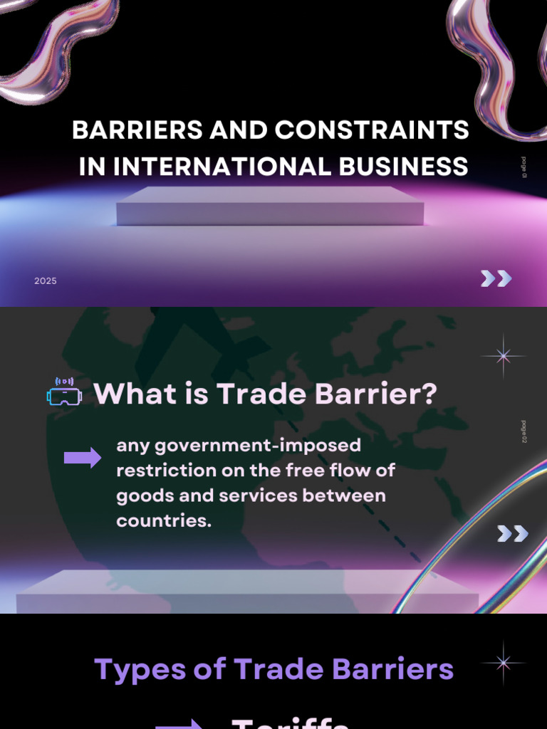 Barriers and Constraints | PDF | Non Tariff Barriers To Trade | Trade