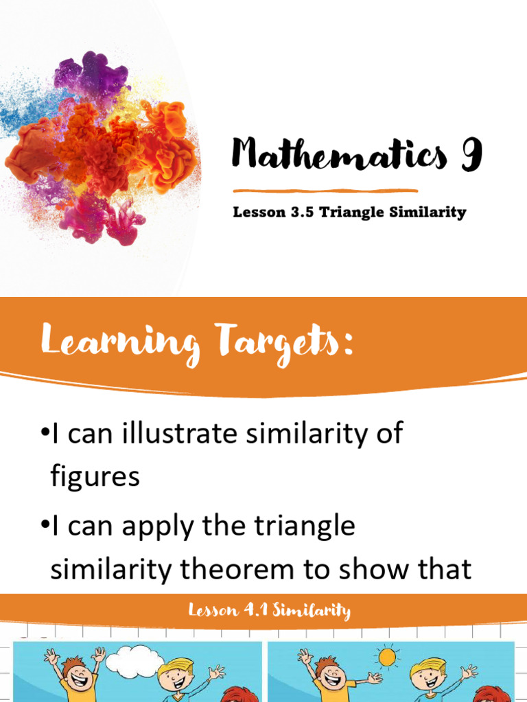4 1 2 Math 9 Similarity Day 2 | PDF