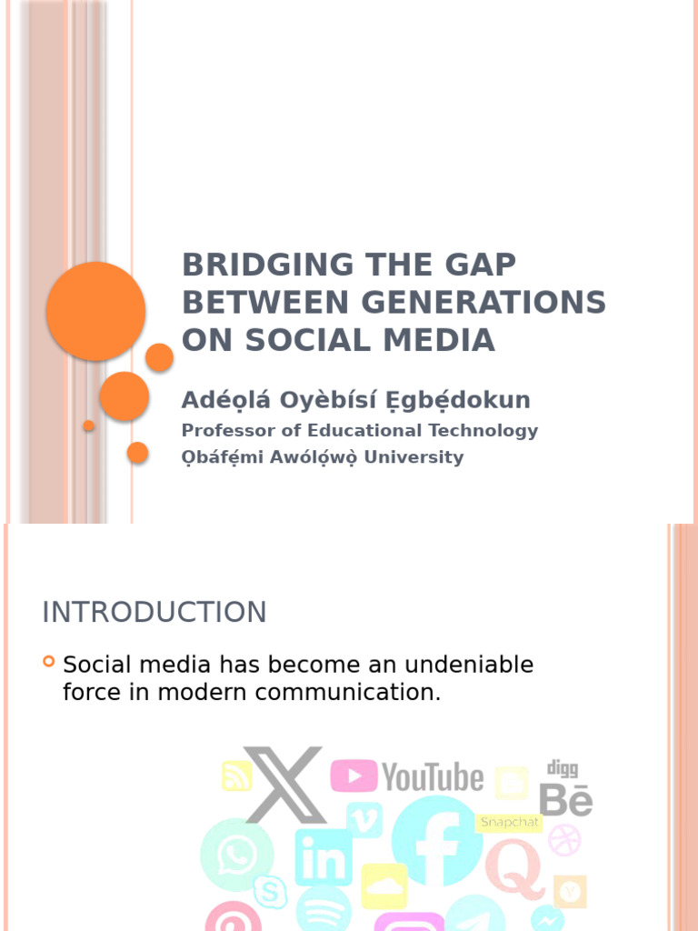 Bridging The Gap Between Generations On Social Media | PDF | Millennials | Mentorship