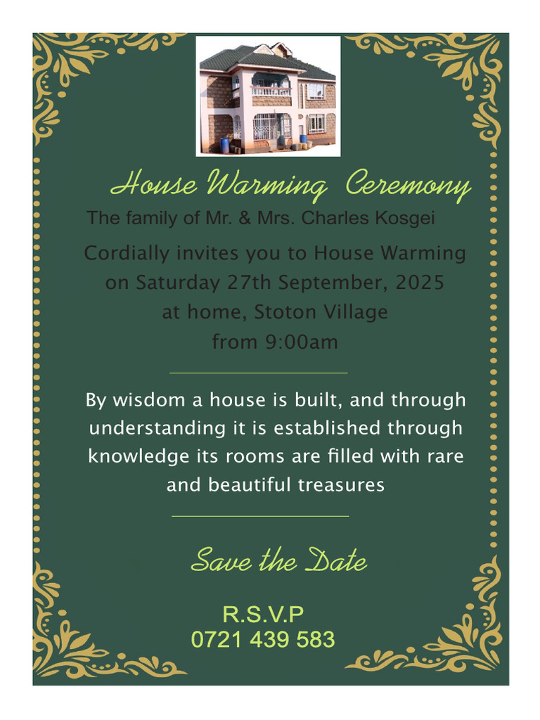 House Warming CARD | PDF