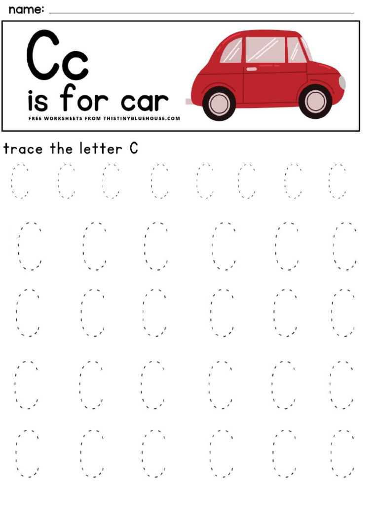 Letter C Trace and Activity Page | PDF