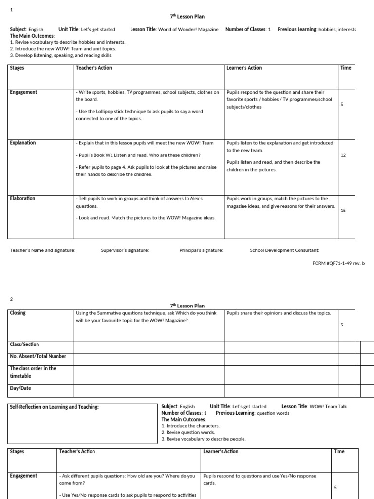English Lesson Plans for City Life | PDF | Lesson Plan | Teachers