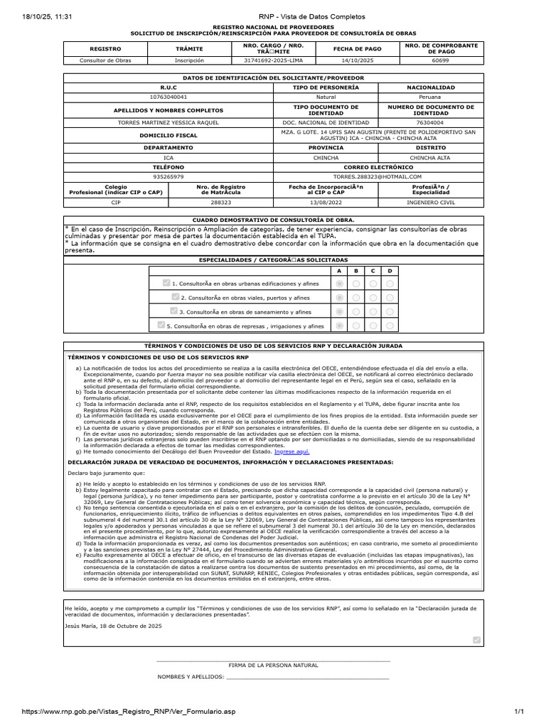RNP - Vista de Datos Completos | PDF