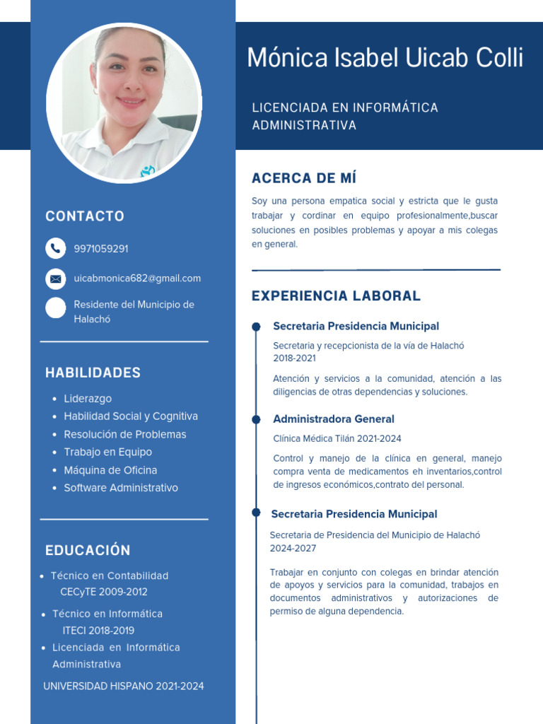 CV Mónica Uicab Colli | PDF