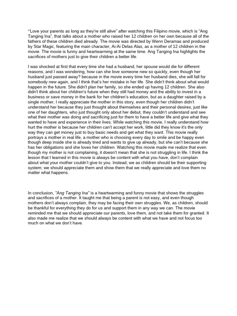 Ang Tanging Ina | PDF