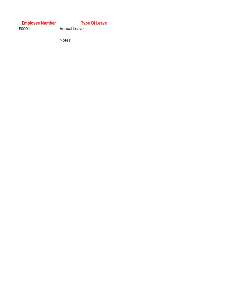 Employee Leave Record Guidelines | PDF