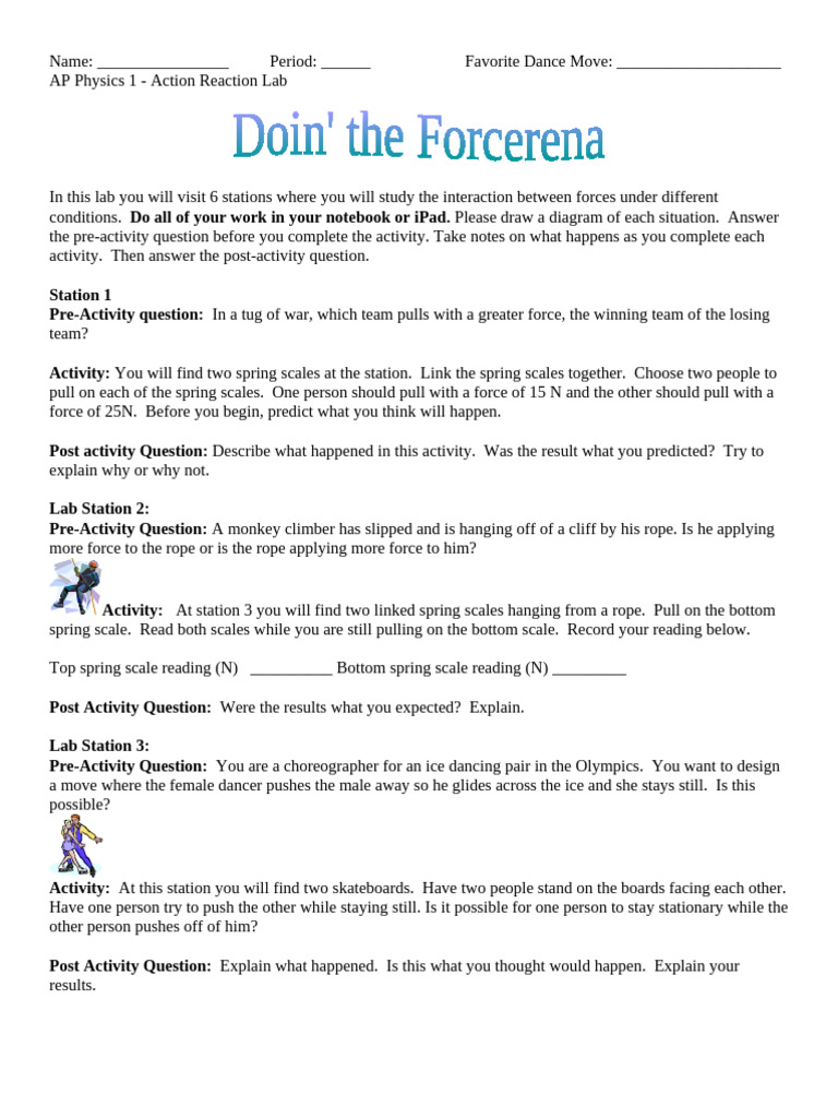 AP Physics 1 Action Reaction Lab Guide | PDF | Force | Rocket