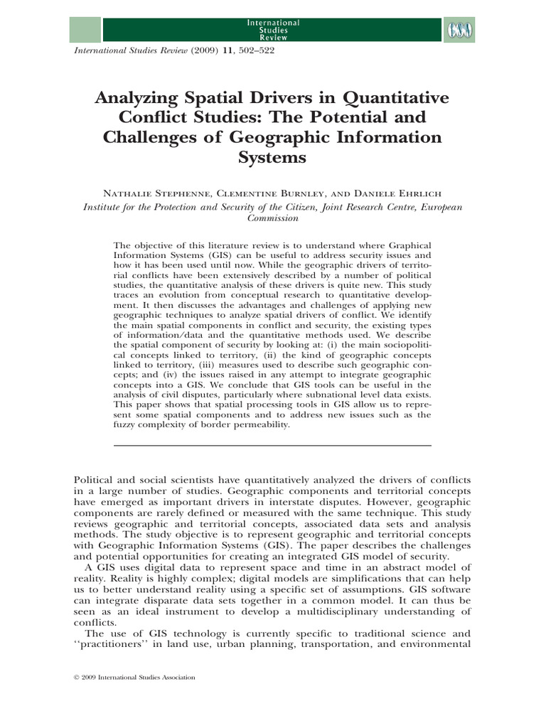 Analyzing Spatial Drivers in Quantitativ | PDF | Geographic Information System | Spatial Analysis